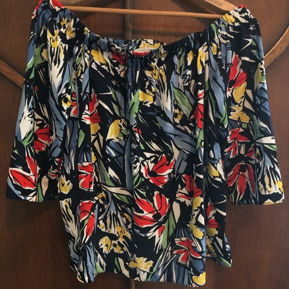 Tops | Bogo Green Envelope Los Angeles Off Shoulder Top Sm | Poshmark